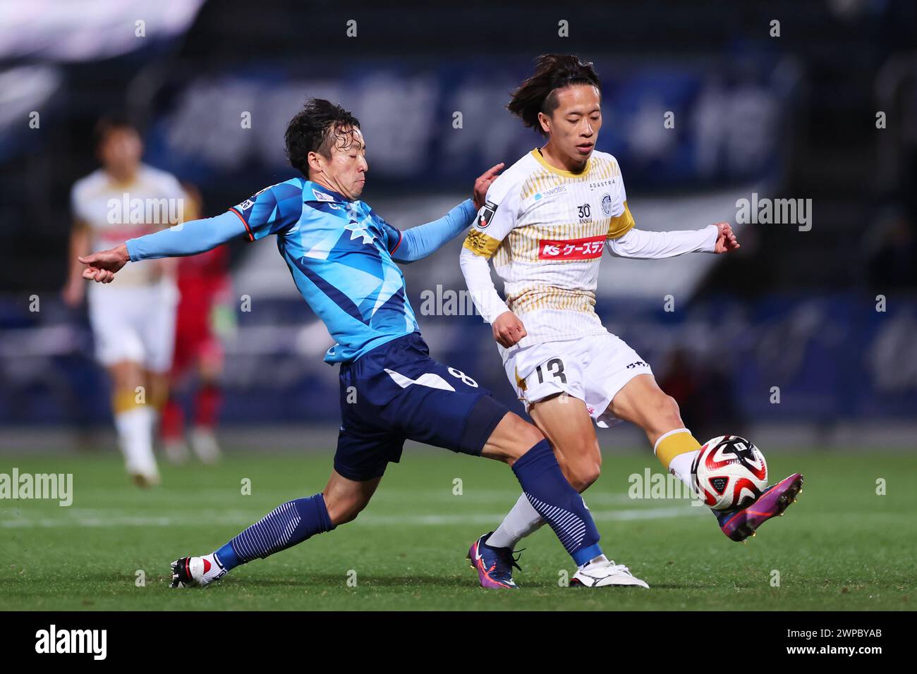 NHK Spring Mitsuzawa Football Stadium, Kanagawa, Japan. 6th Mar, 2024. (L to R) Yutaro Yanagi (Y ...