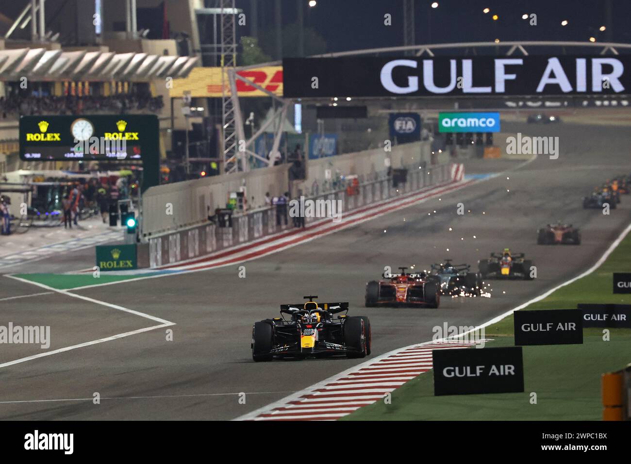 Bahrain grand prix 2024 with in the lead max verstappen hi-res stock ...