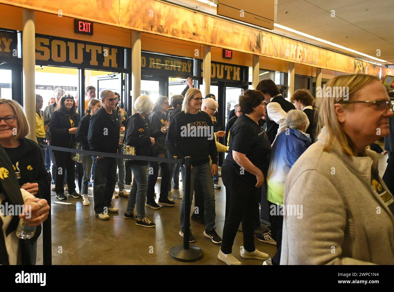 IOWA CITY, IA - MARCH 03: Hundreds of fans pour into Carver-Hawkeye ...