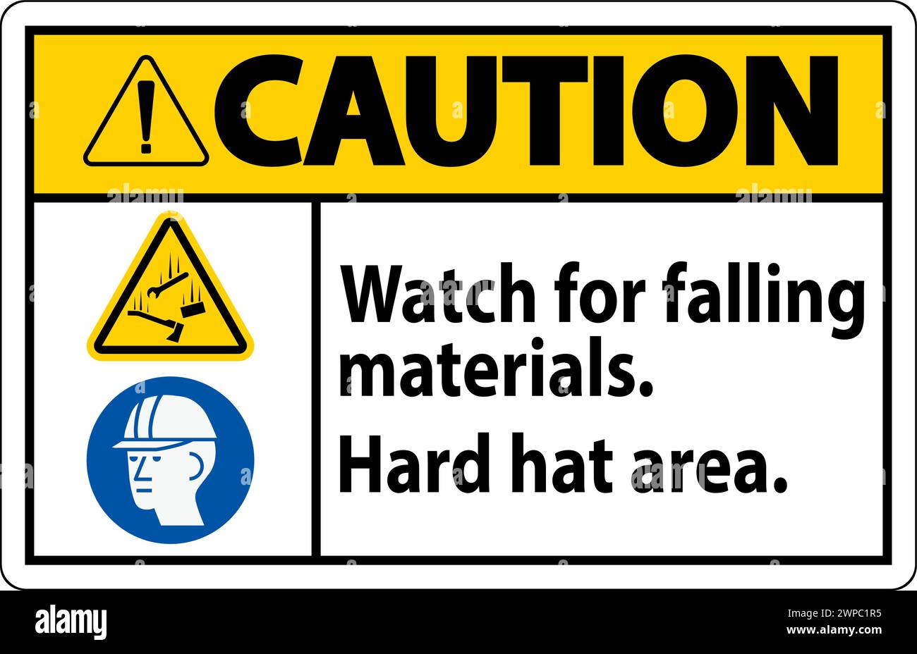 Caution sign watch for falling materials hi-res stock photography and ...