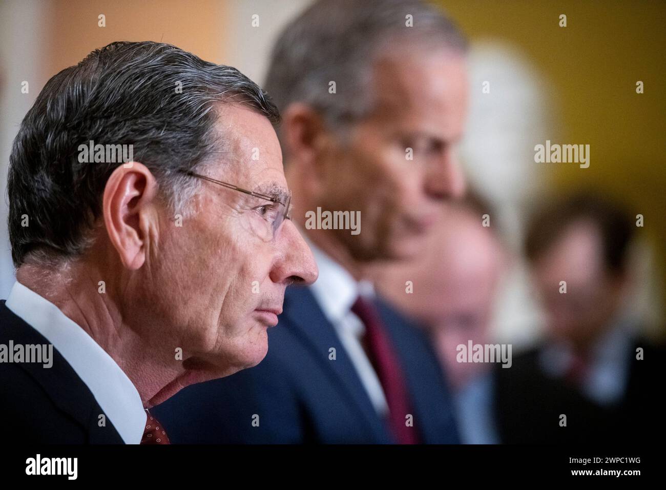 United States Senator John Barrasso (Republican of Wyoming), left, and ...