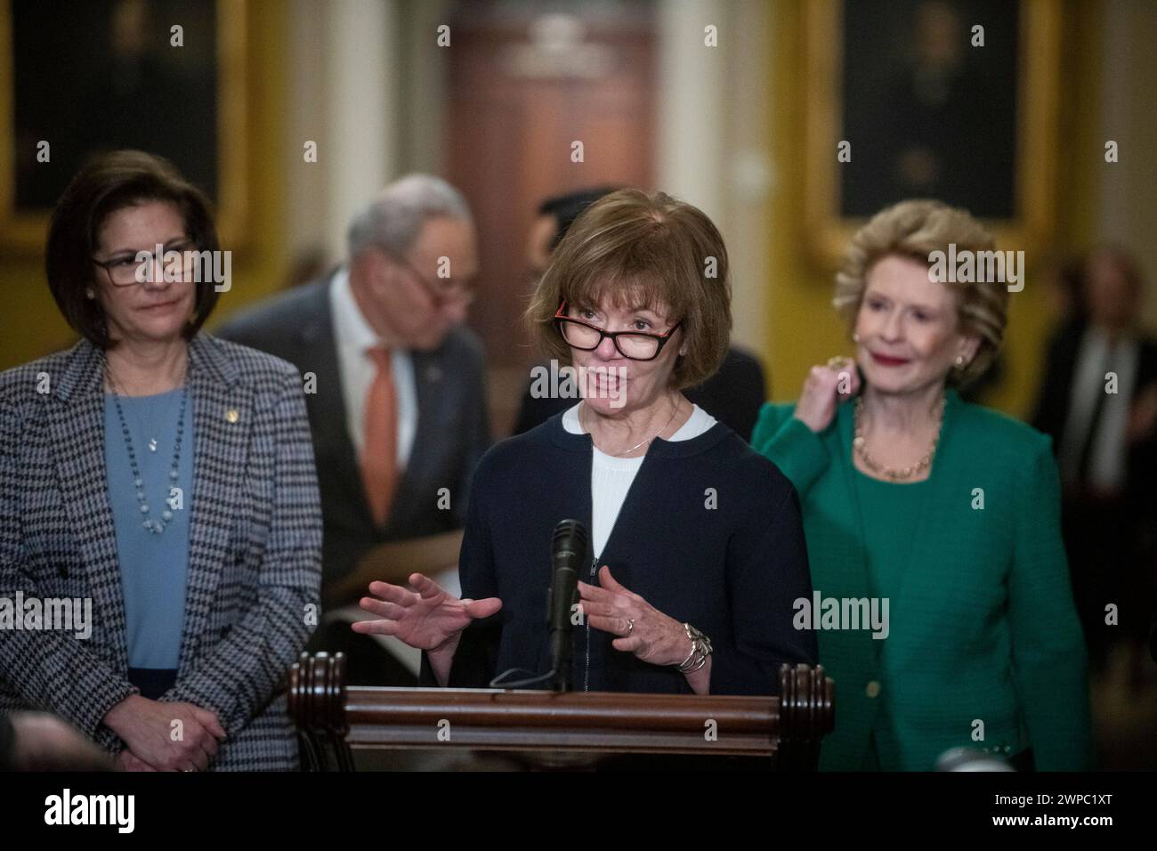United States Senator Tina Smith (Democrat of Minnesota) offers remarks ...