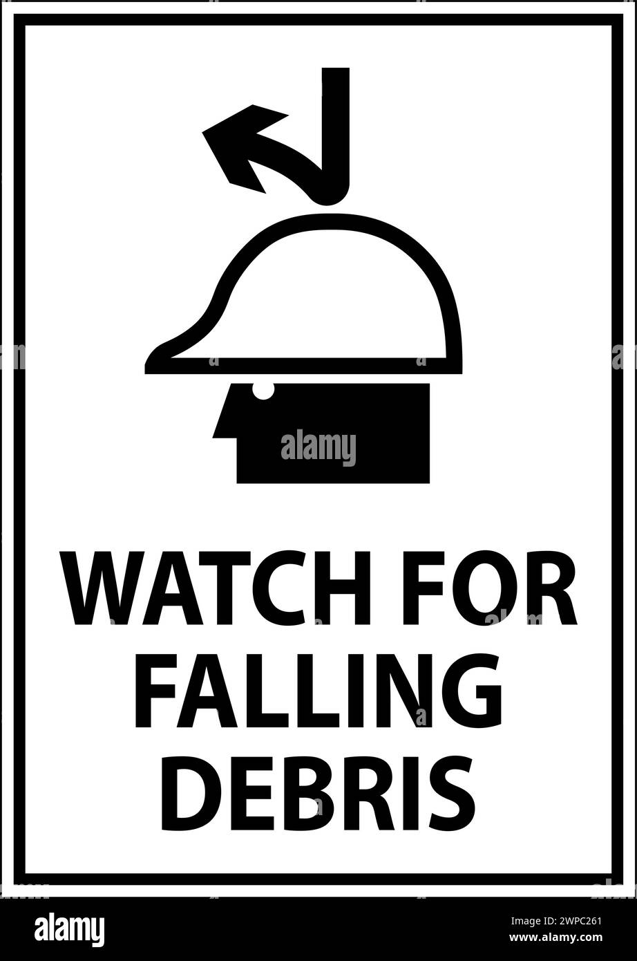Danger Sign, Watch For Falling Debris Stock Vector Image & Art - Alamy