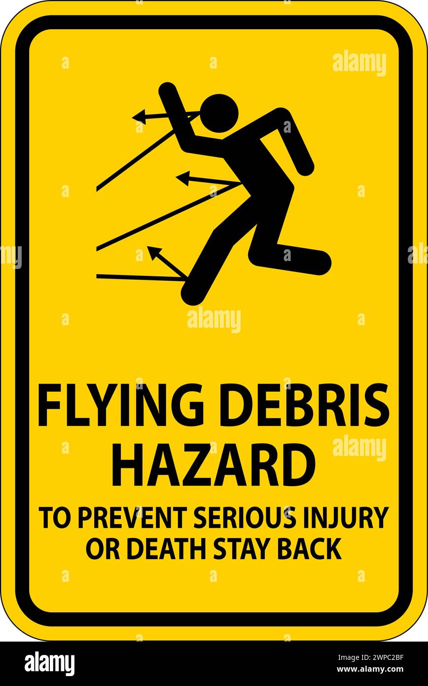 Flying debris hazard to prevent serious injury Stock Vector Images - Alamy