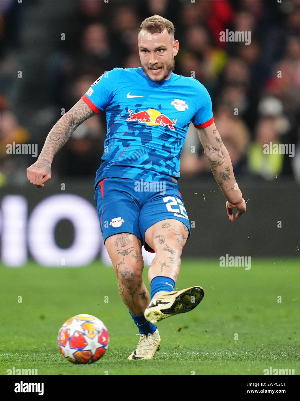 Madrid, Spain. 06th Mar, 2024. David Raum of RB Leipzigduring the UEFA ...