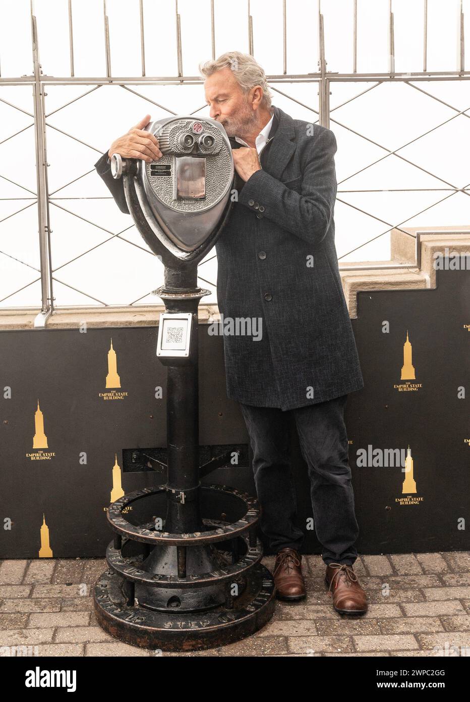 New York, New York, USA. 6th Mar, 2024. Sam Neill visits Empire State ...