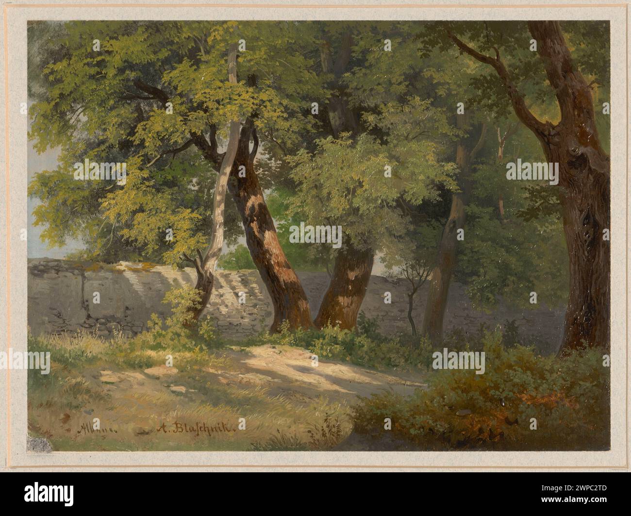 Lean to the road in Albano; Blaschnik, Arthur (1823-1918); 1854-1855 ...