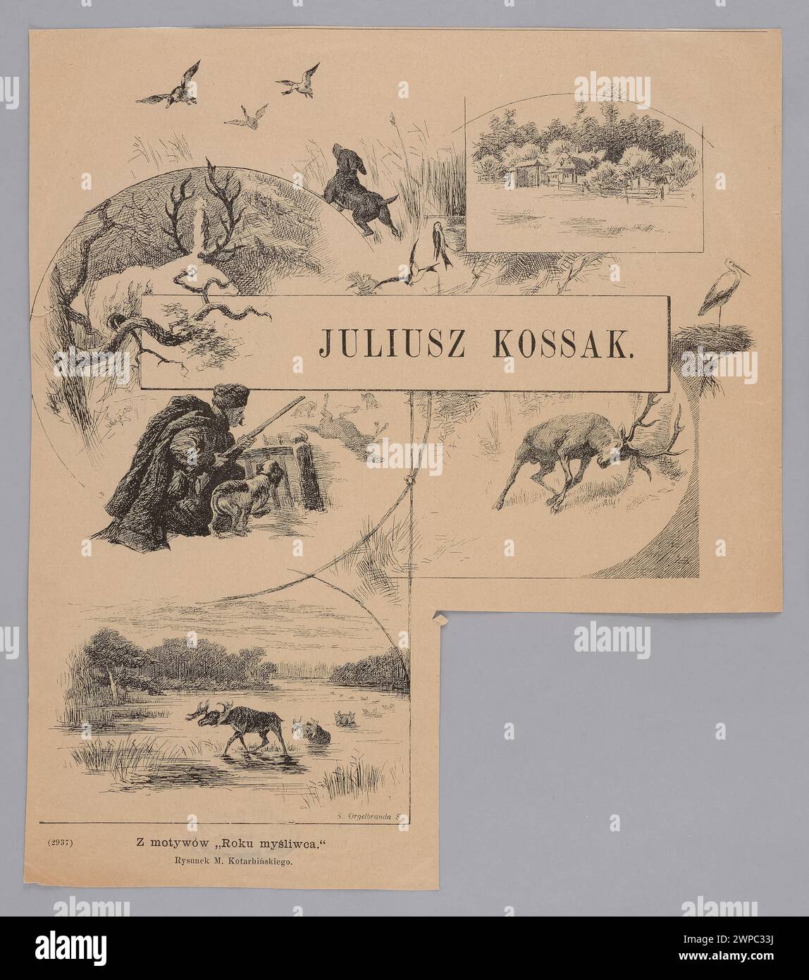 Reproductions of drawings by Juliusz Kossak based on the motifs of ...