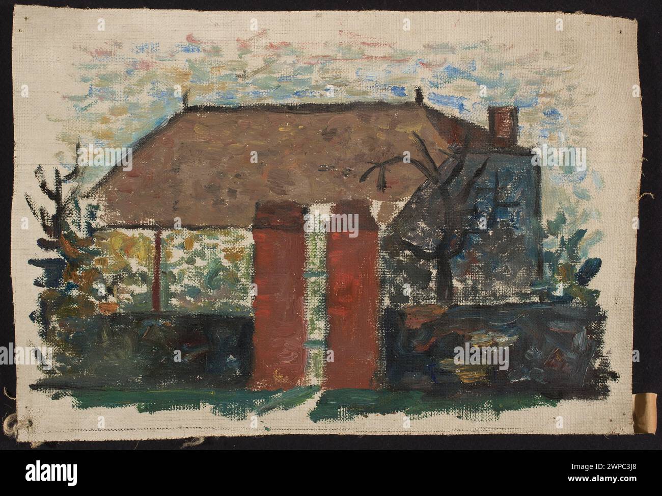 House with red gates; Makowski, Tadeusz (1882-1932); around 1931 (1931 ...