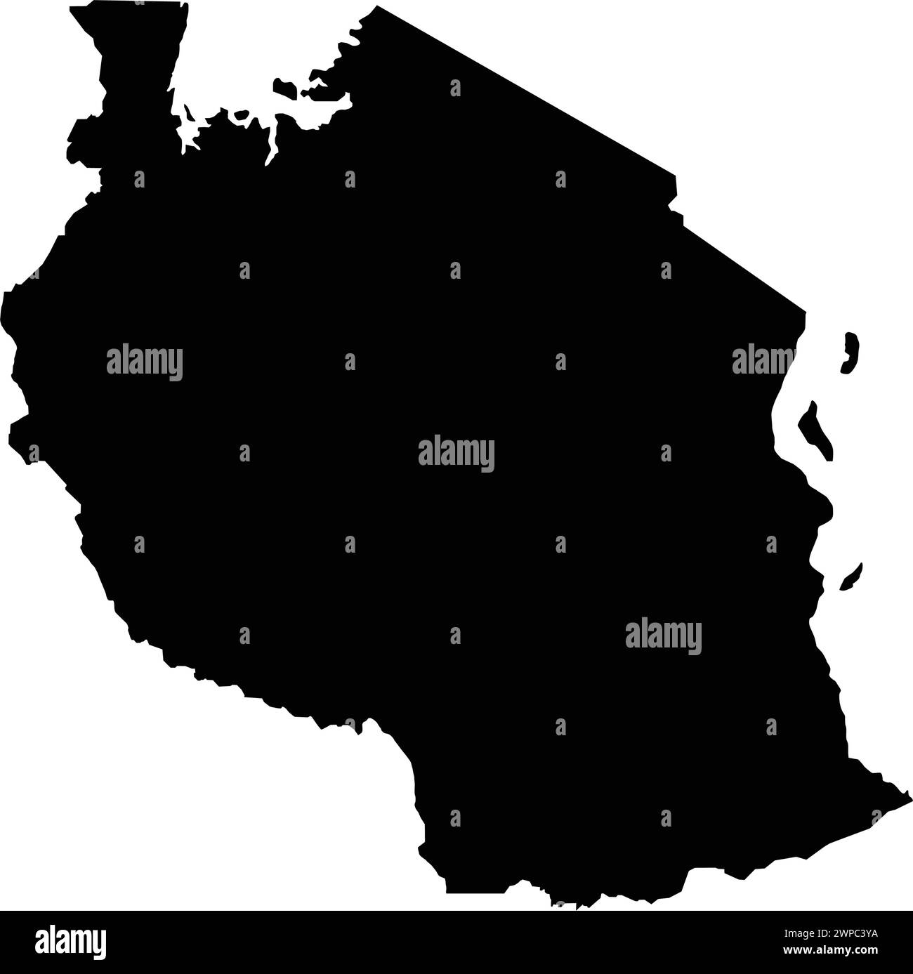 Tanzania map hi-res stock photography and images - Alamy