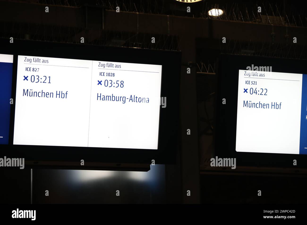 07 March 2024, North Rhine-Westphalia, Cologne: Display boards with the ...