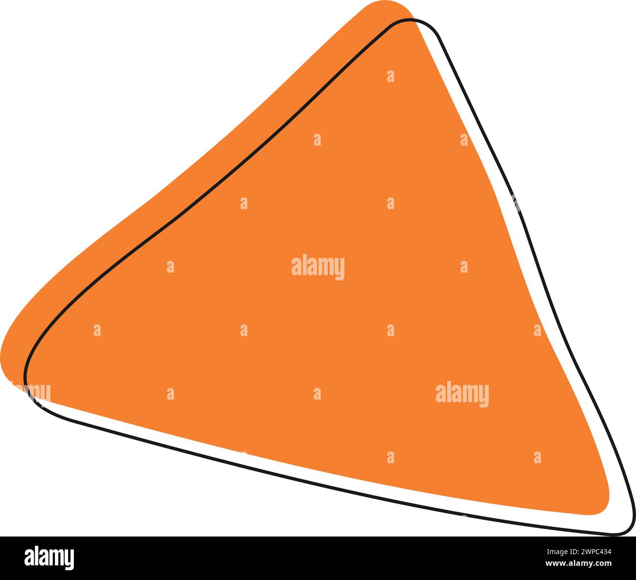 Equilateral triangle geometric icon with hand drawn vector illustration ...