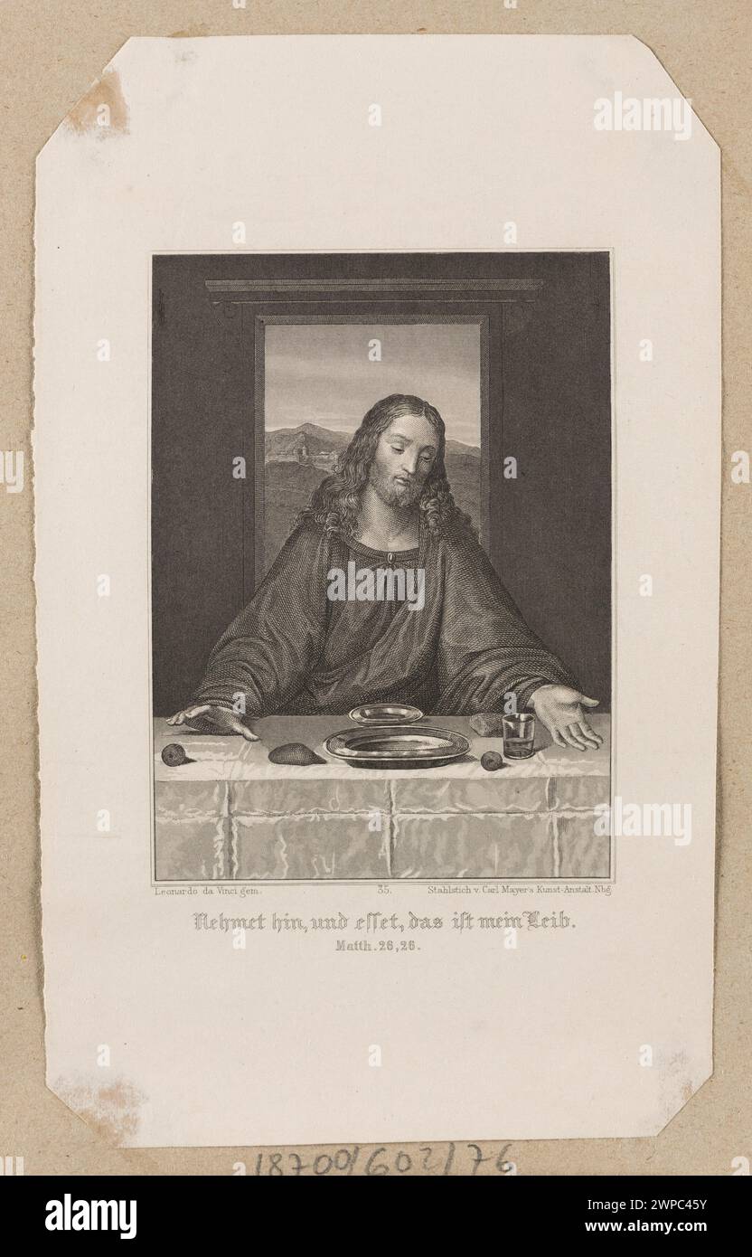 Depiction of Christ from the Last Supper created between 1866 and 1872 ...