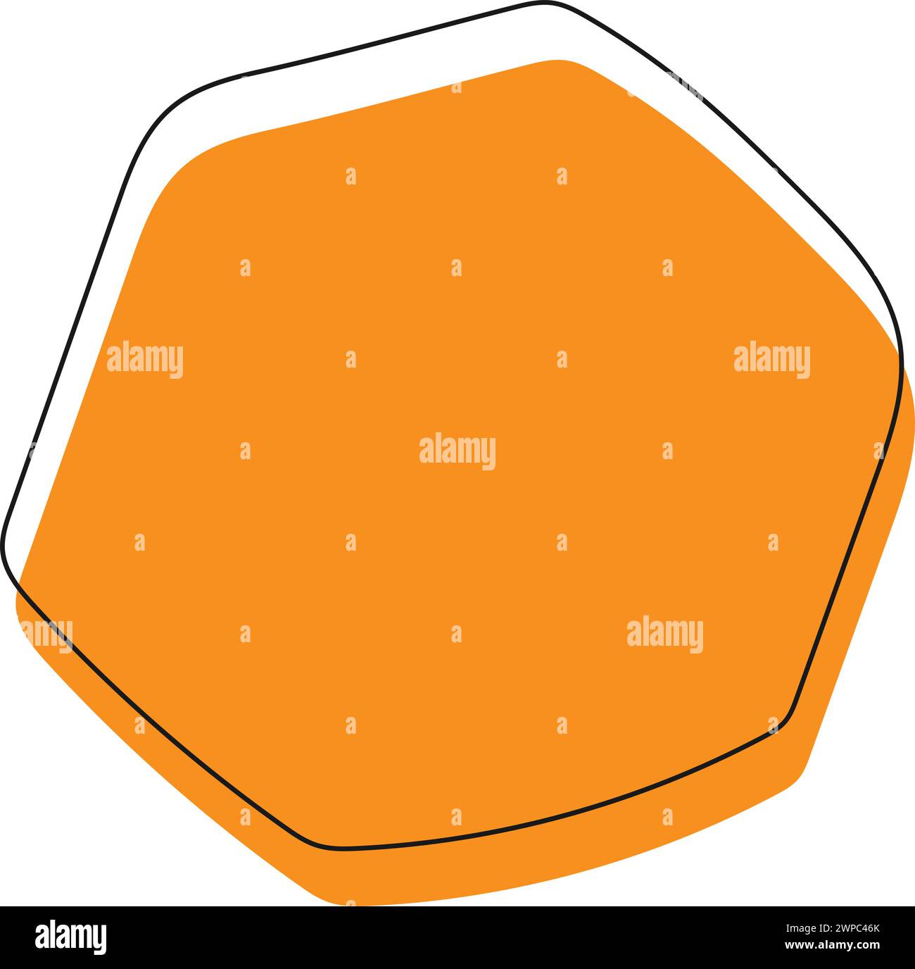 octagonal geometric icon with hand drawn vector illustration design ...