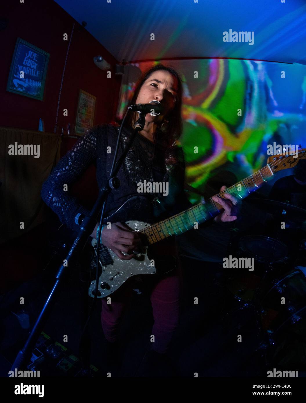 The band DIE SPITZ performs at the FarOut Lounge, Austin, Texas Stock ...