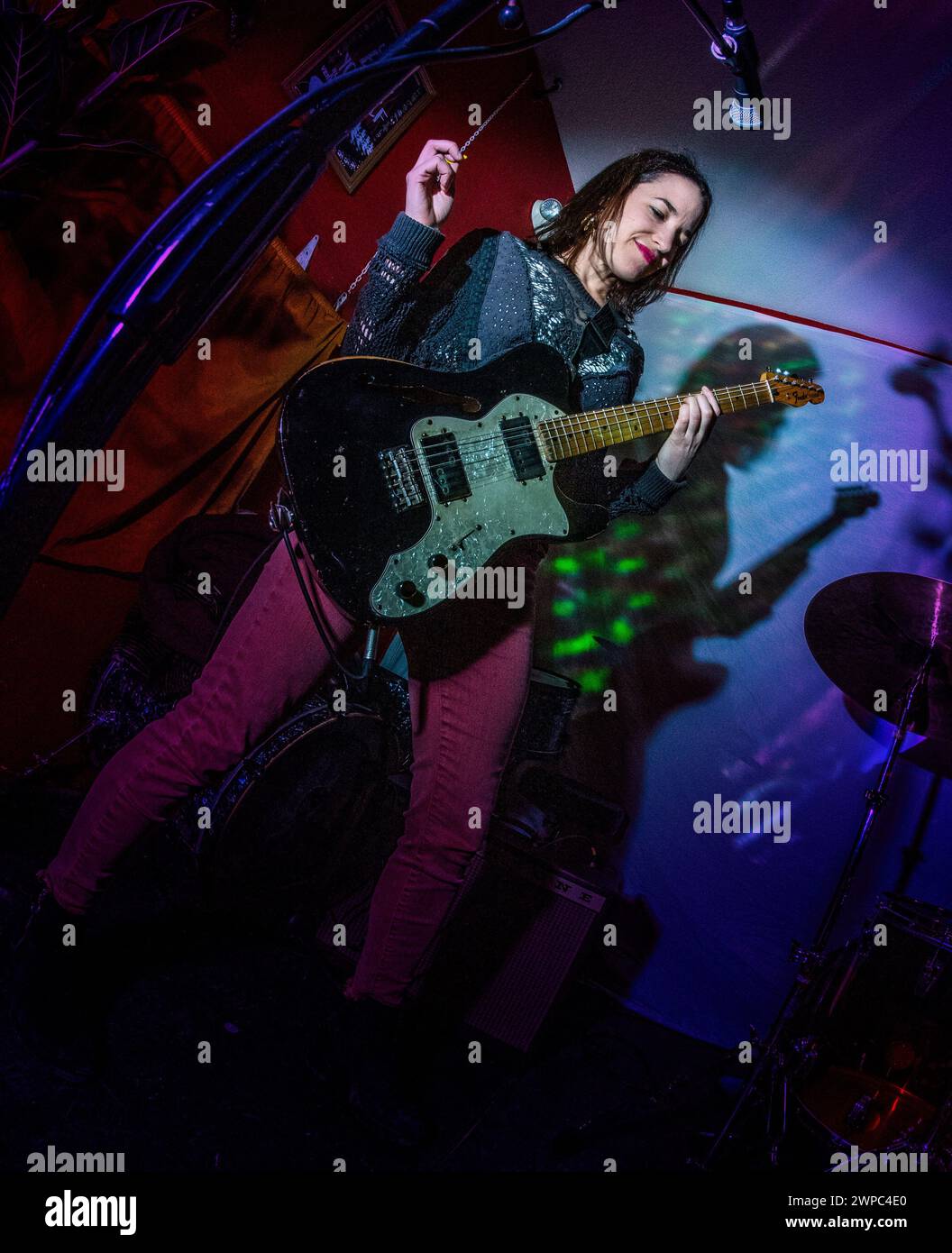 The band DIE SPITZ performs at the FarOut Lounge, Austin, Texas Stock ...