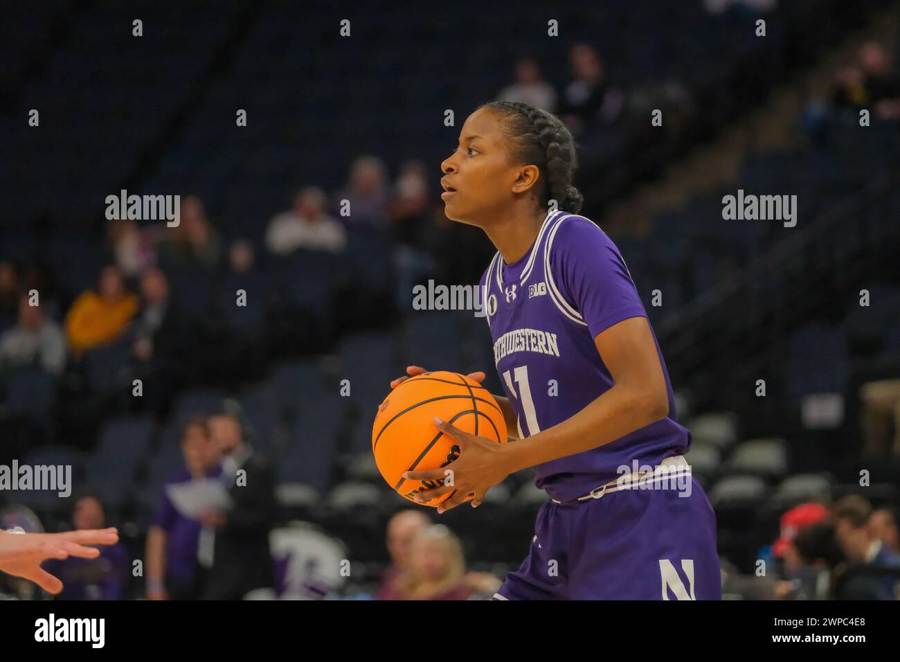 Minneapolis, Minnesota, USA. 6th Mar, 2024. Northwestern Wildcats guard ...