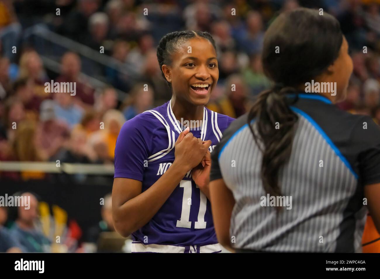 Minneapolis, Minnesota, USA. 6th Mar, 2024. Northwestern Wildcats guard ...