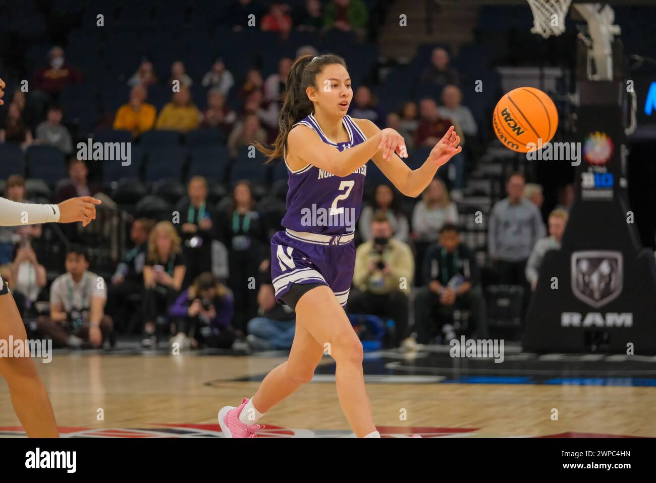 Minneapolis, Minnesota, USA. 6th Mar, 2024. Northwestern Wildcats guard ...
