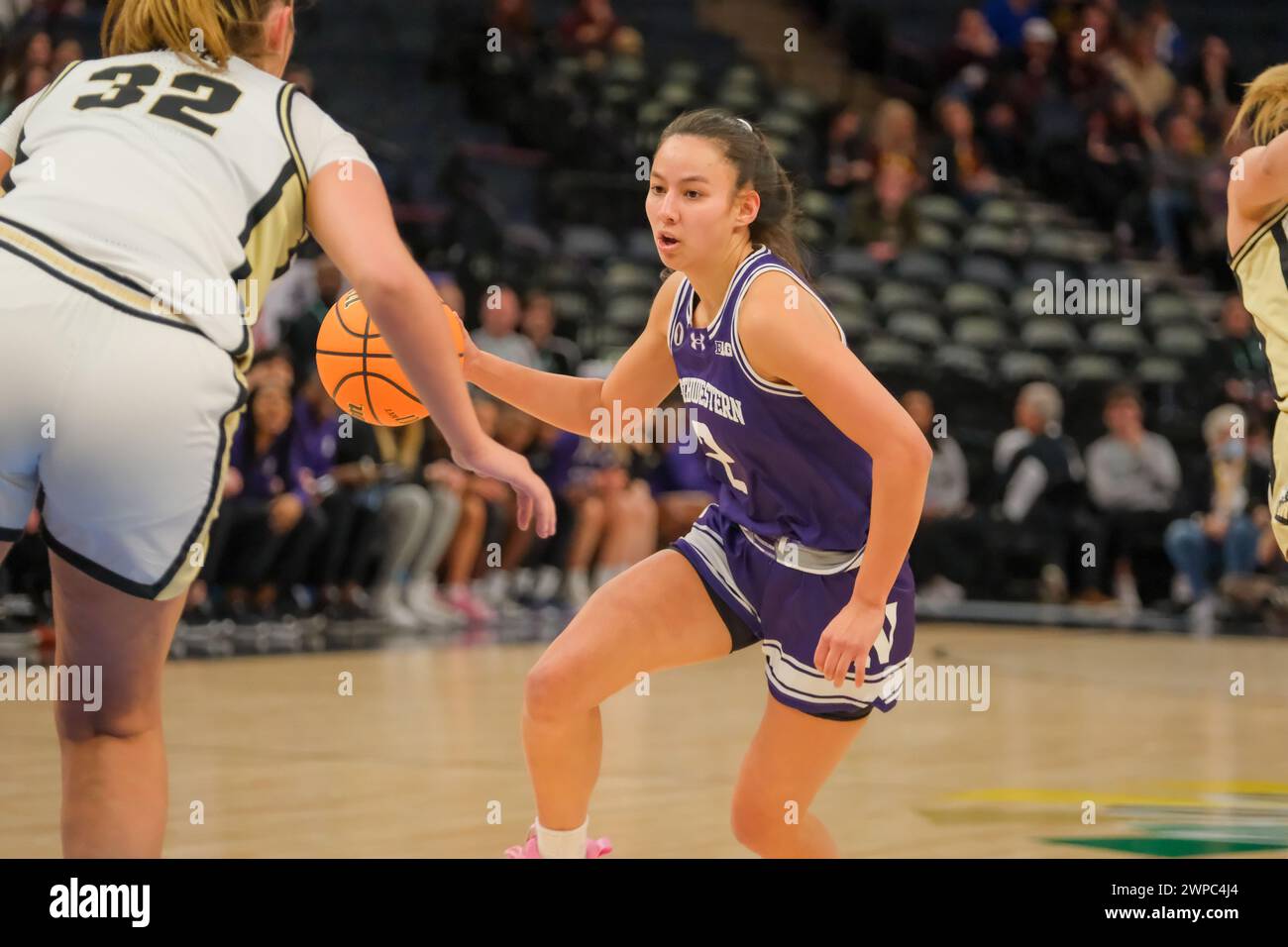 Minneapolis, Minnesota, USA. 6th Mar, 2024. Northwestern Wildcats guard ...