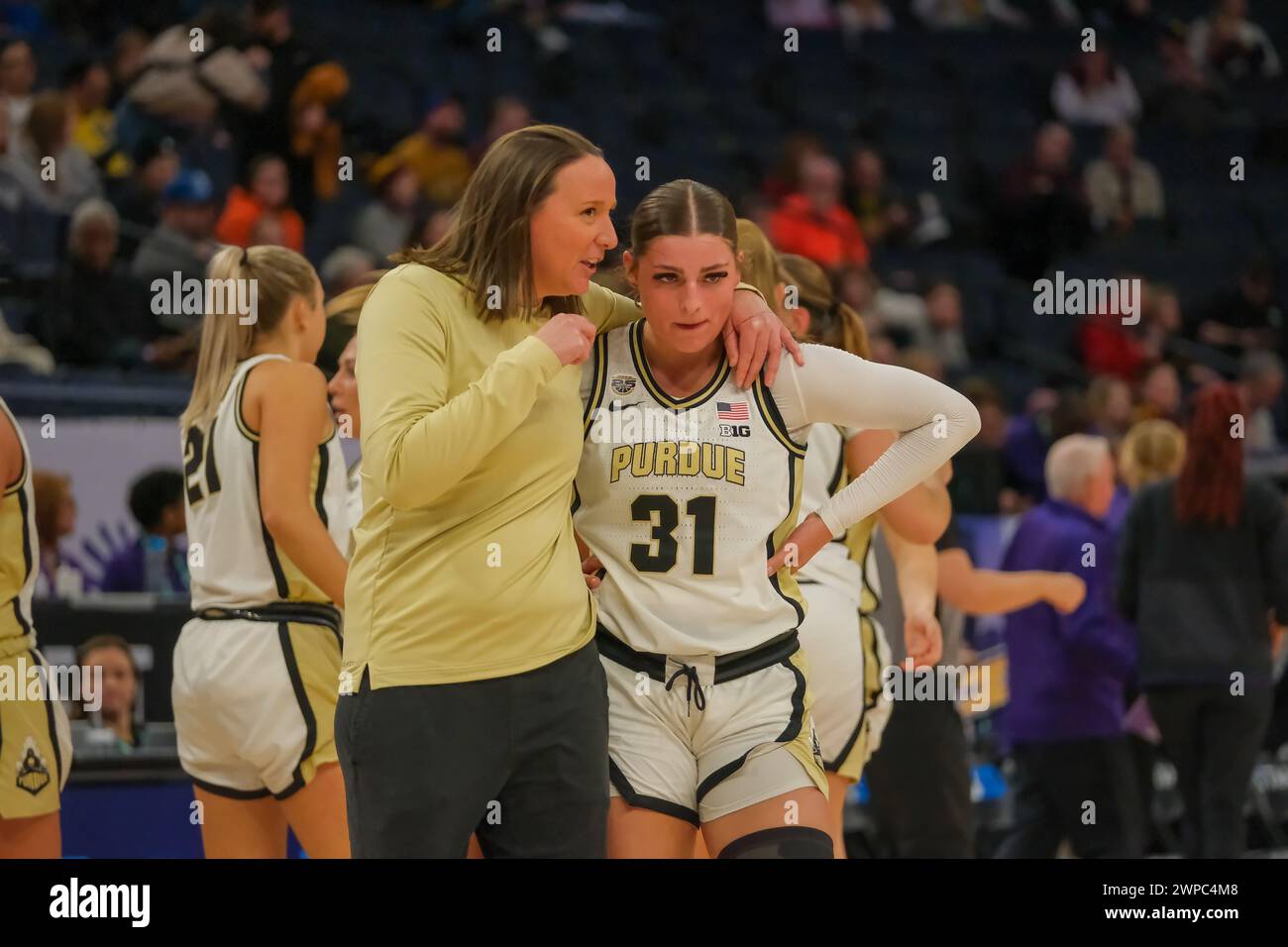 Minneapolis, Minnesota, USA. 6th Mar, 2024. Purdue Boilermakers head ...