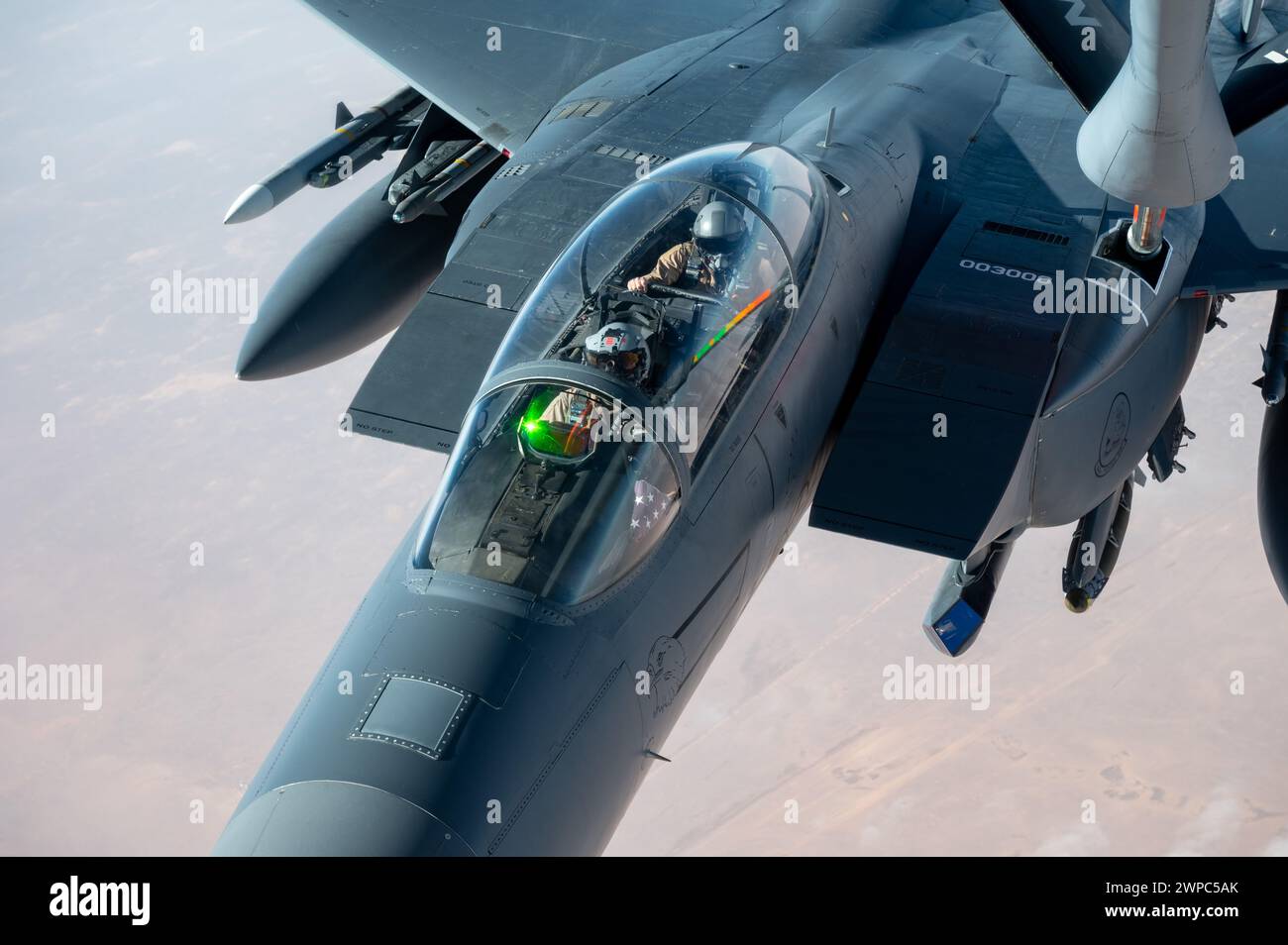 A U.S. Air Force F-15E Strike Eagle pilot and weapons systems officer ...