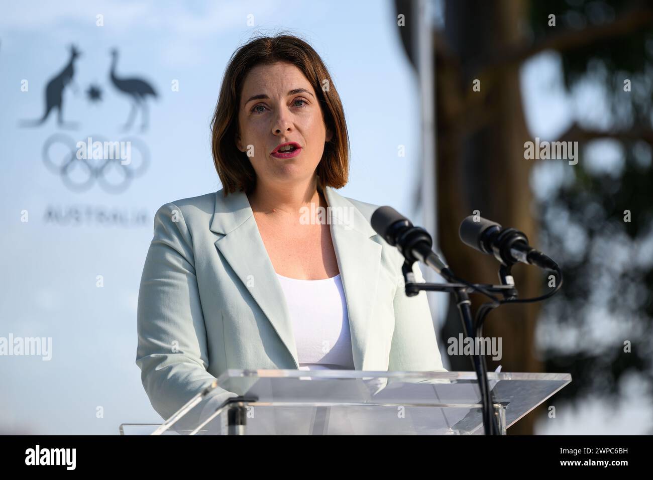 Sydney, Australia. 07th Mar, 2024. Federal Minister for Sport Anika ...