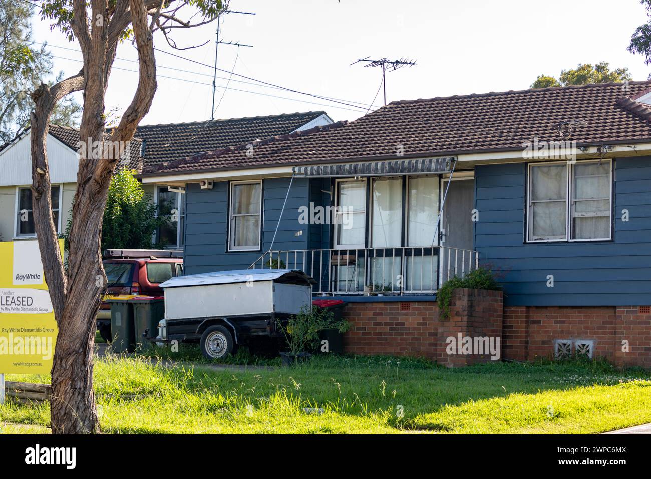 St Marys suburb in Western Sydney Penrith, typical St Mary's house with ...