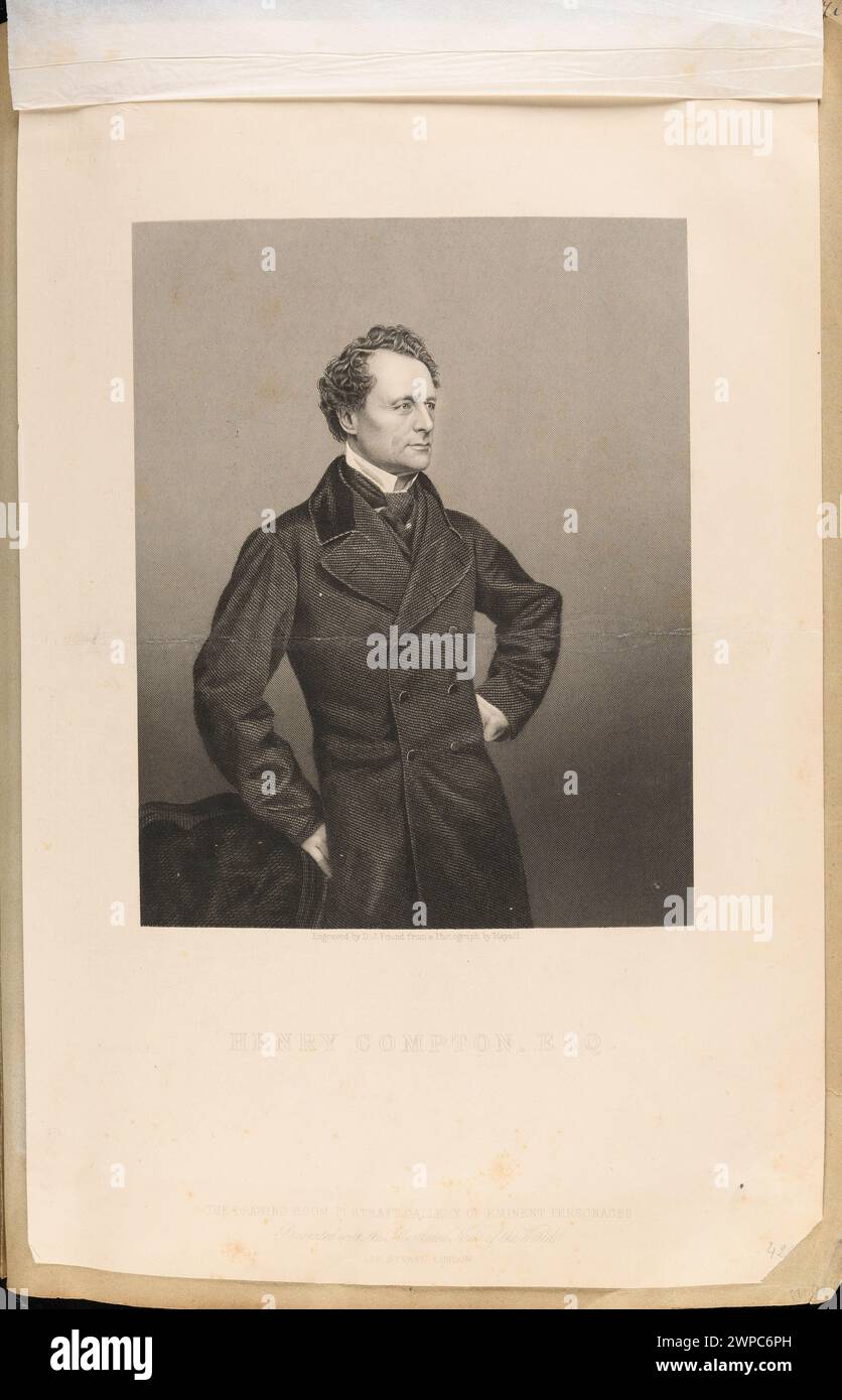 Lithographic portrait of Henry Compton created around 1860 by Daniel ...