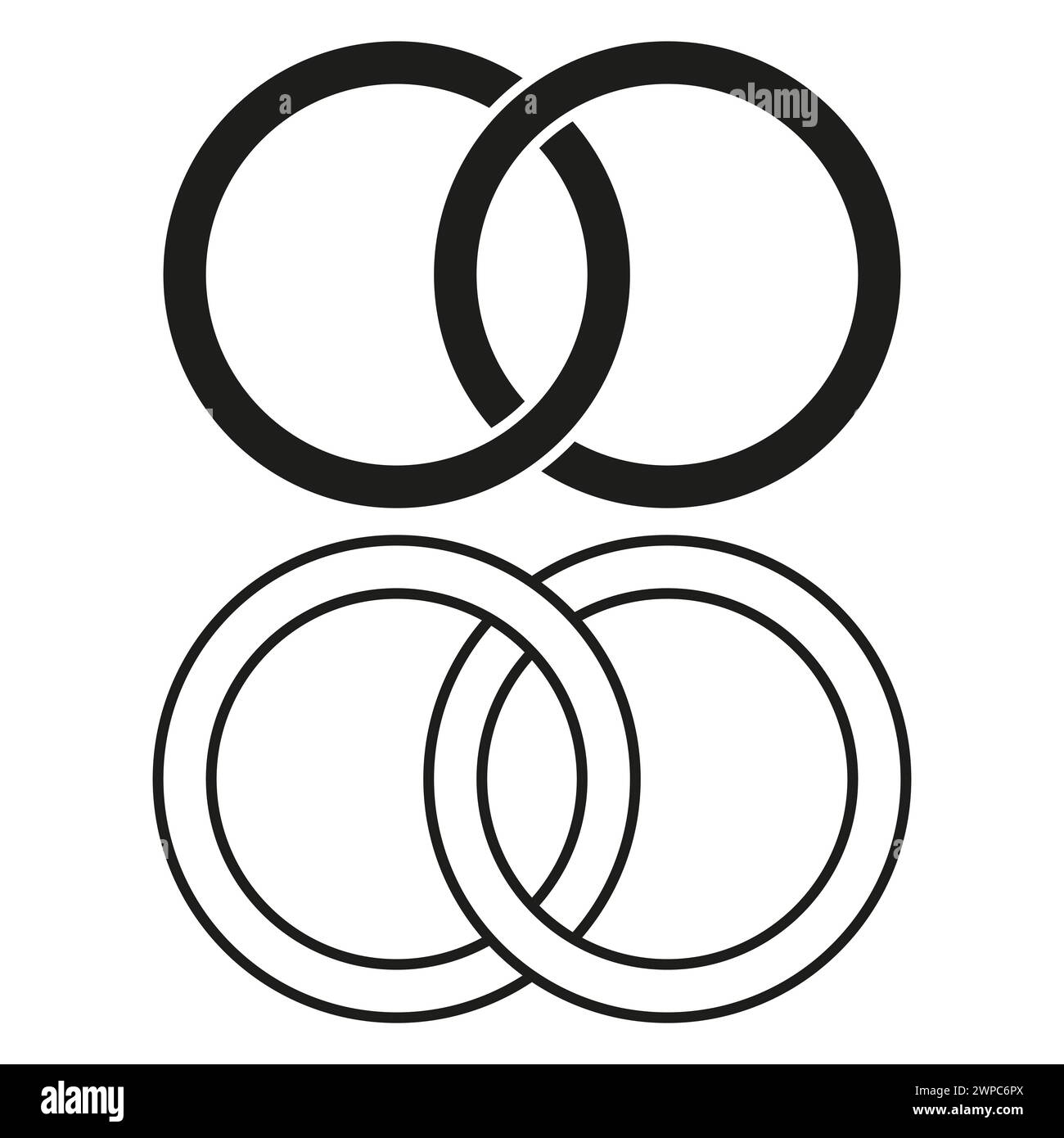 Interlocking circles hi-res stock photography and images - Alamy