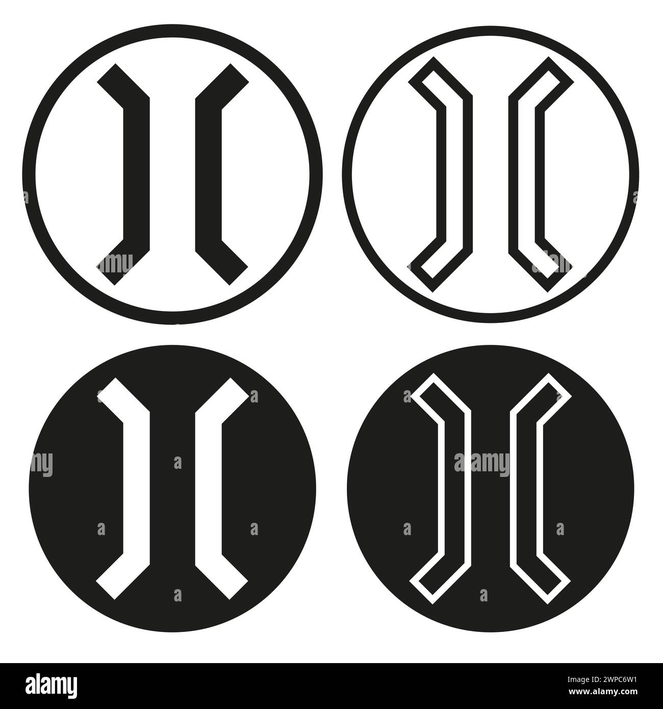 Icon pause symbol. Media control button. Audio player interface. Vector illustration. EPS 10 ...