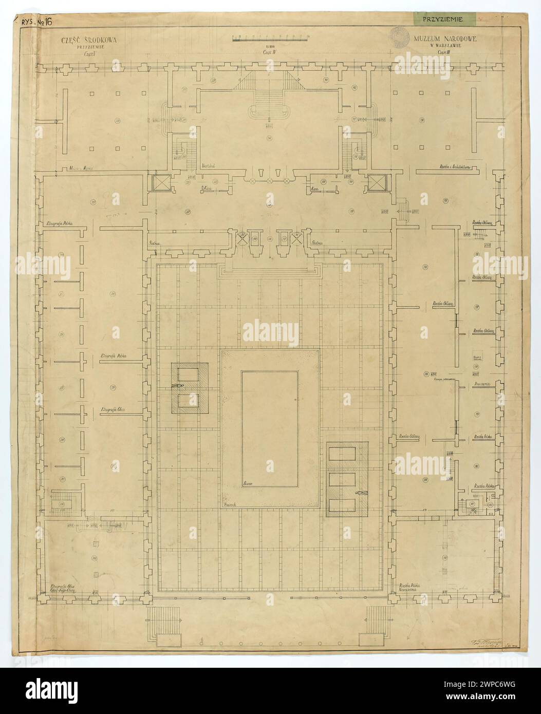 Warsaw. National Museum. Construction project. Figure No. 16. part ...