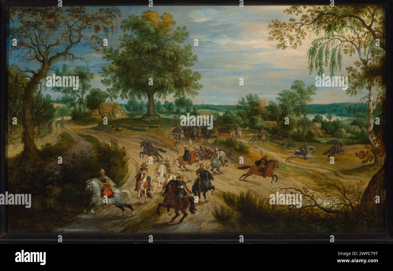 Early 17th-century Flemish painting by Sebastiaan Vrancx depicting a ...
