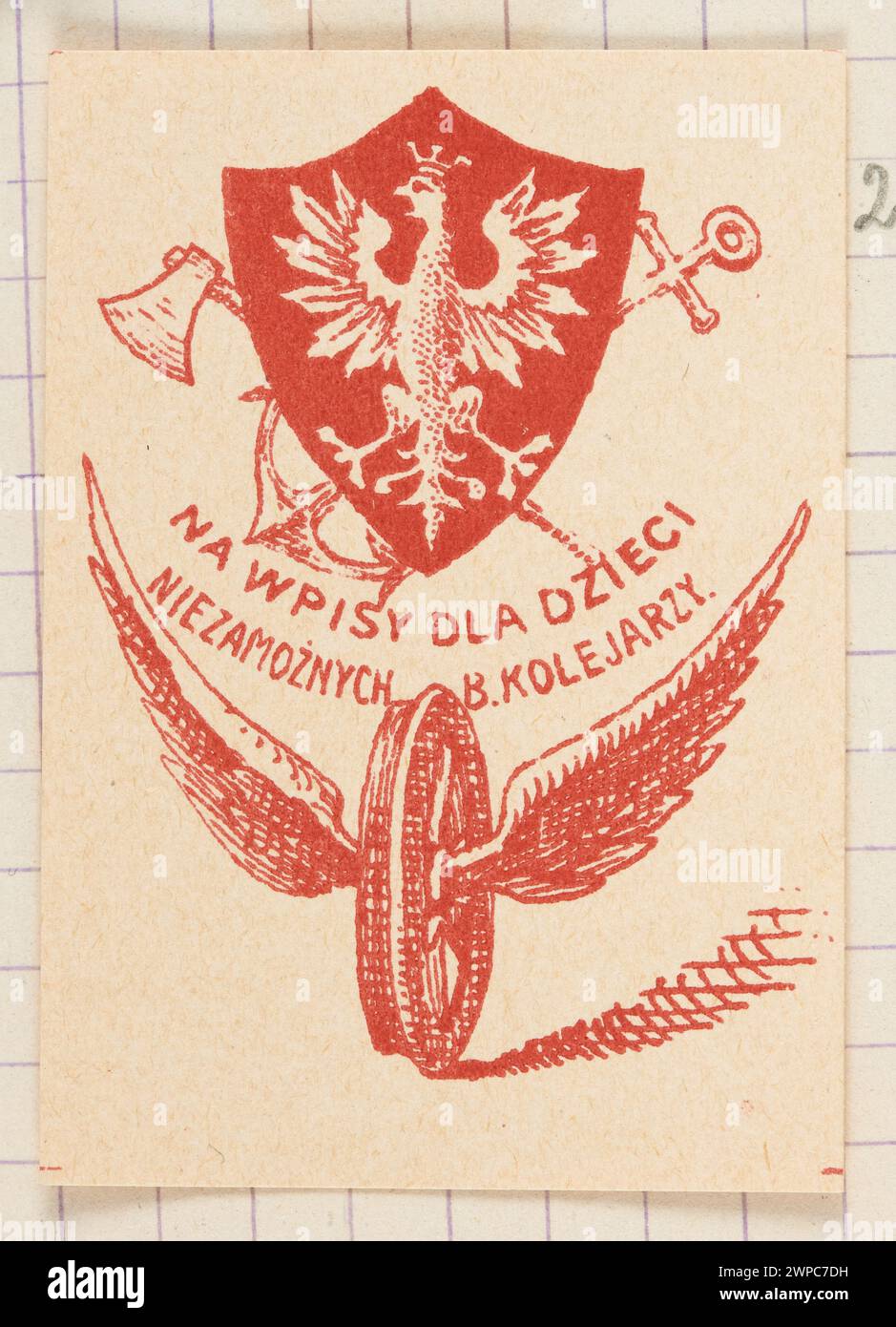 Case printing depicting Polish emblems against the background of anchor ...