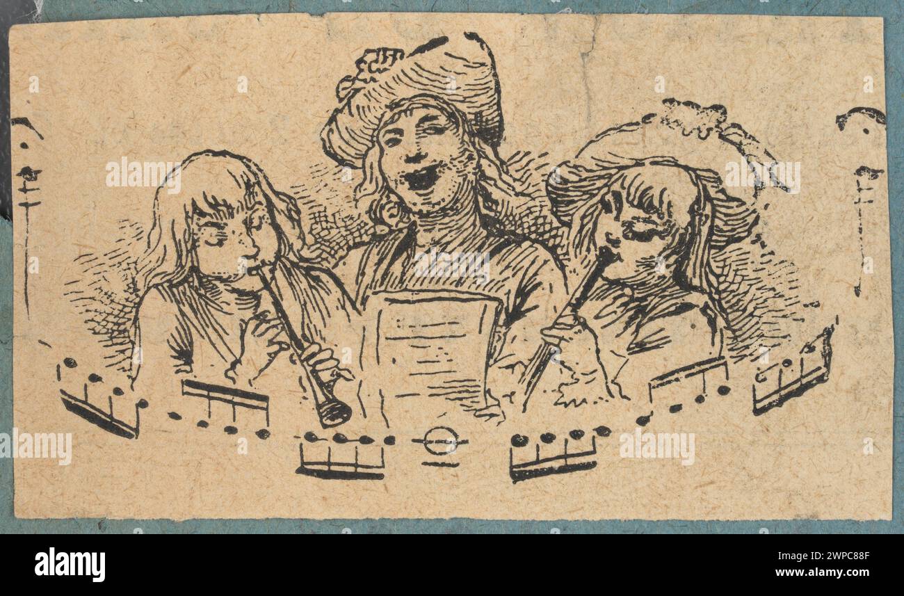 Illustration of a concert from 1870-1890, showing musicians performing ...