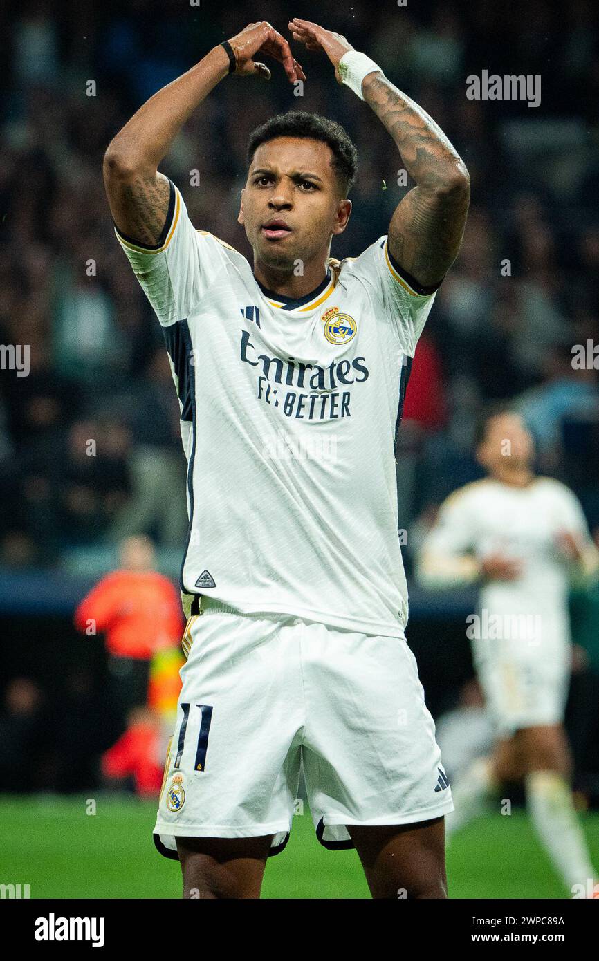 6th March 2024; Santiago Bernabeu Stadium, Madrid, Spain, Champions ...