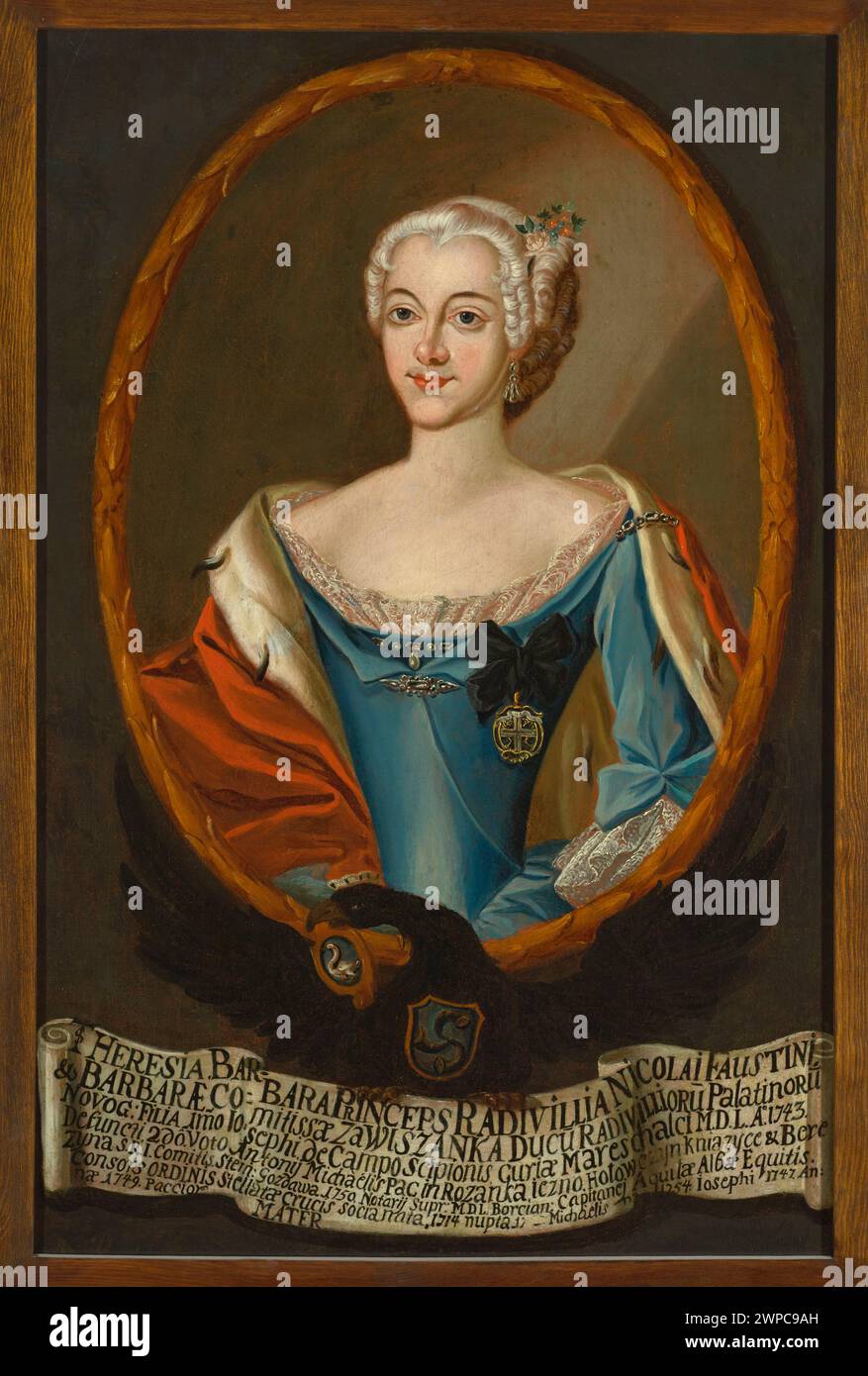 Portrait of Teresa Barbara from Radziwi Pacowa (1714-1780); unknown ...