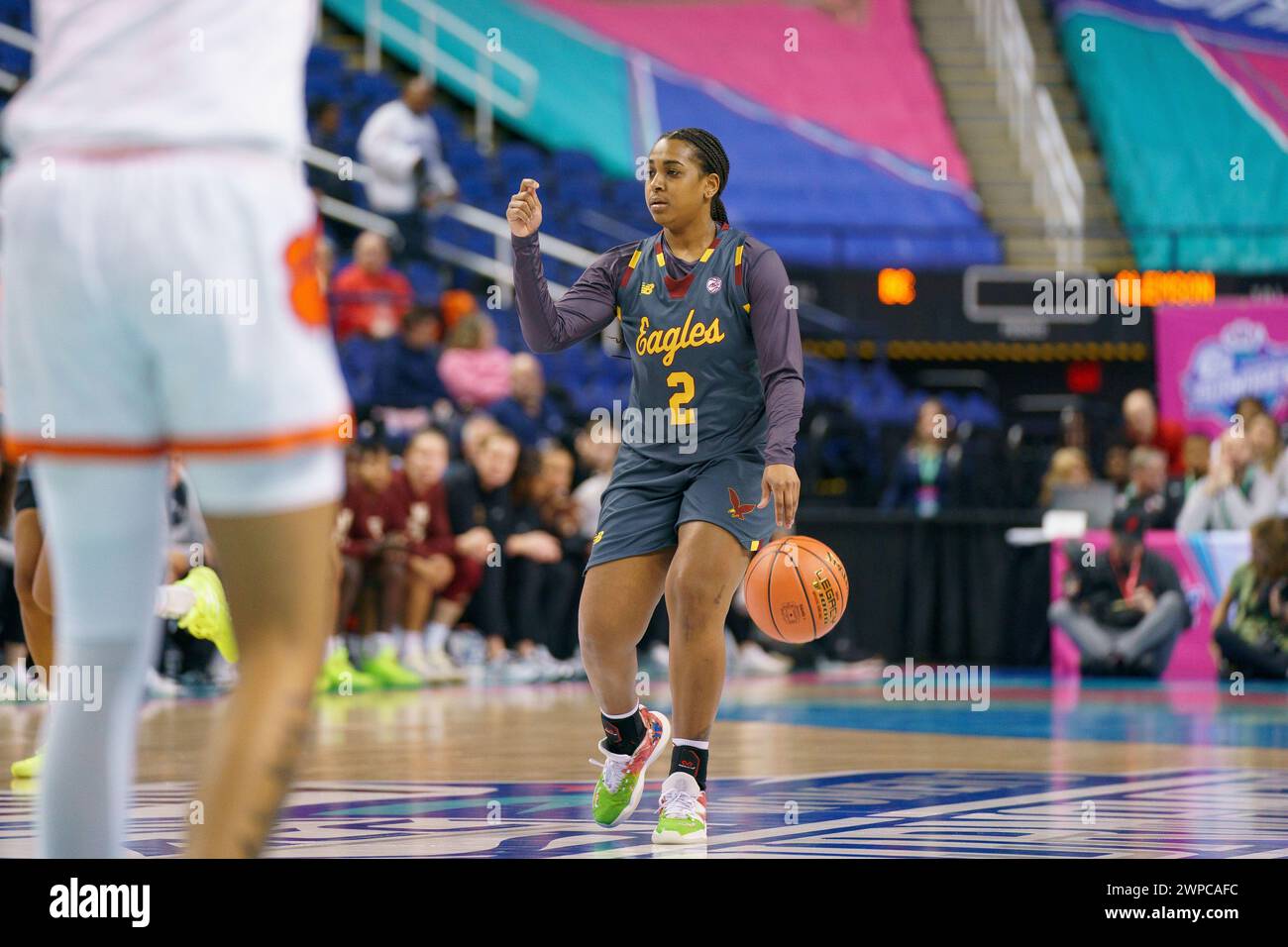 Greensboro, North Carolina, USA. 6th Mar, 2024. Boston College guard ...