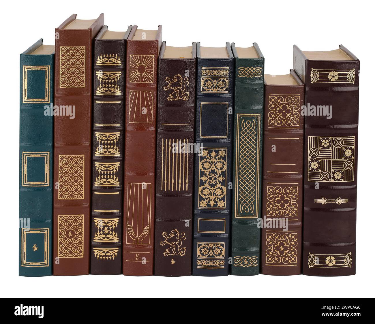 Library books on shelf Cut Out Stock Images & Pictures - Alamy