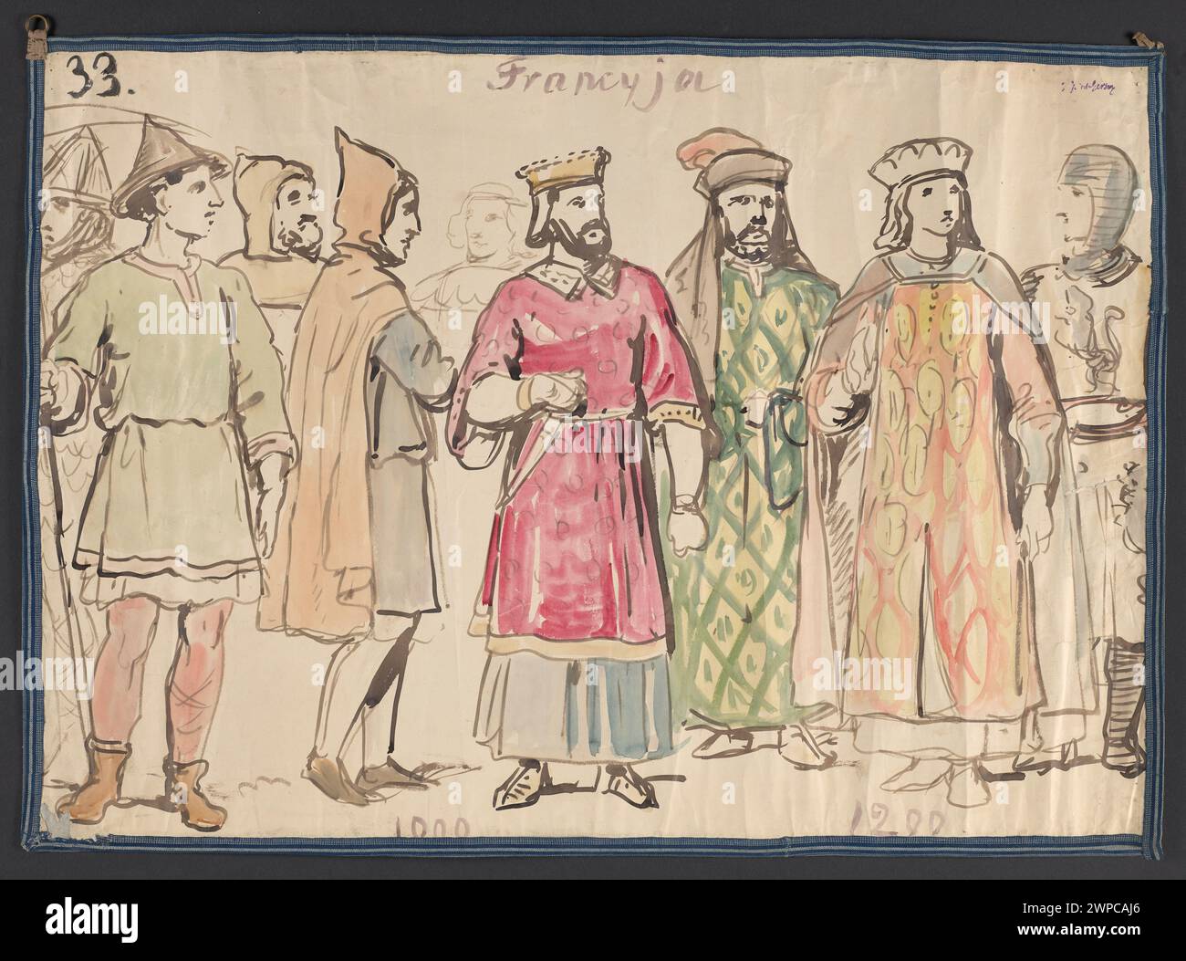 Depiction of French clothing from the 11th to 13th centuries ...