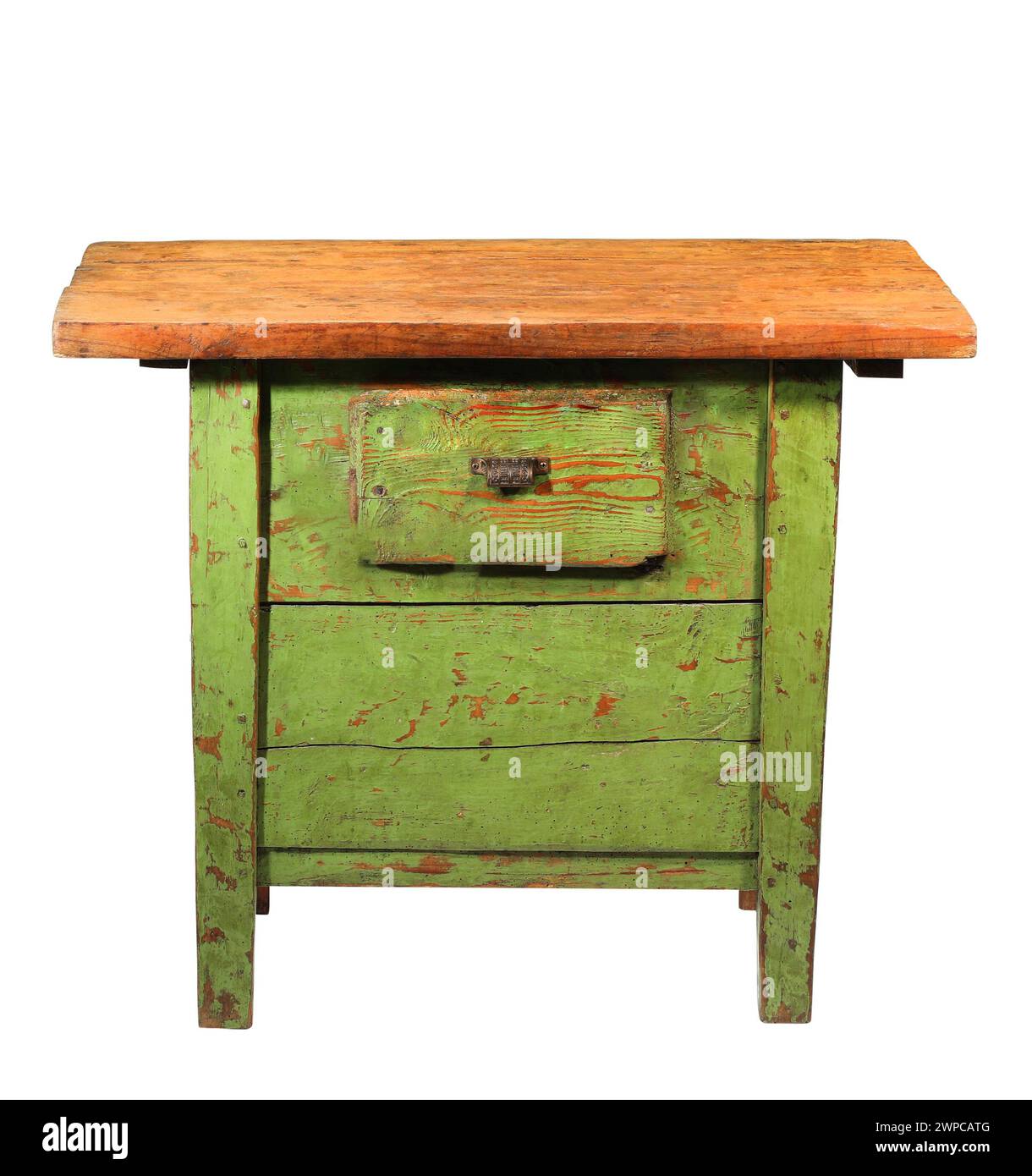 Side table wooden with clipping path Stock Photo - Alamy