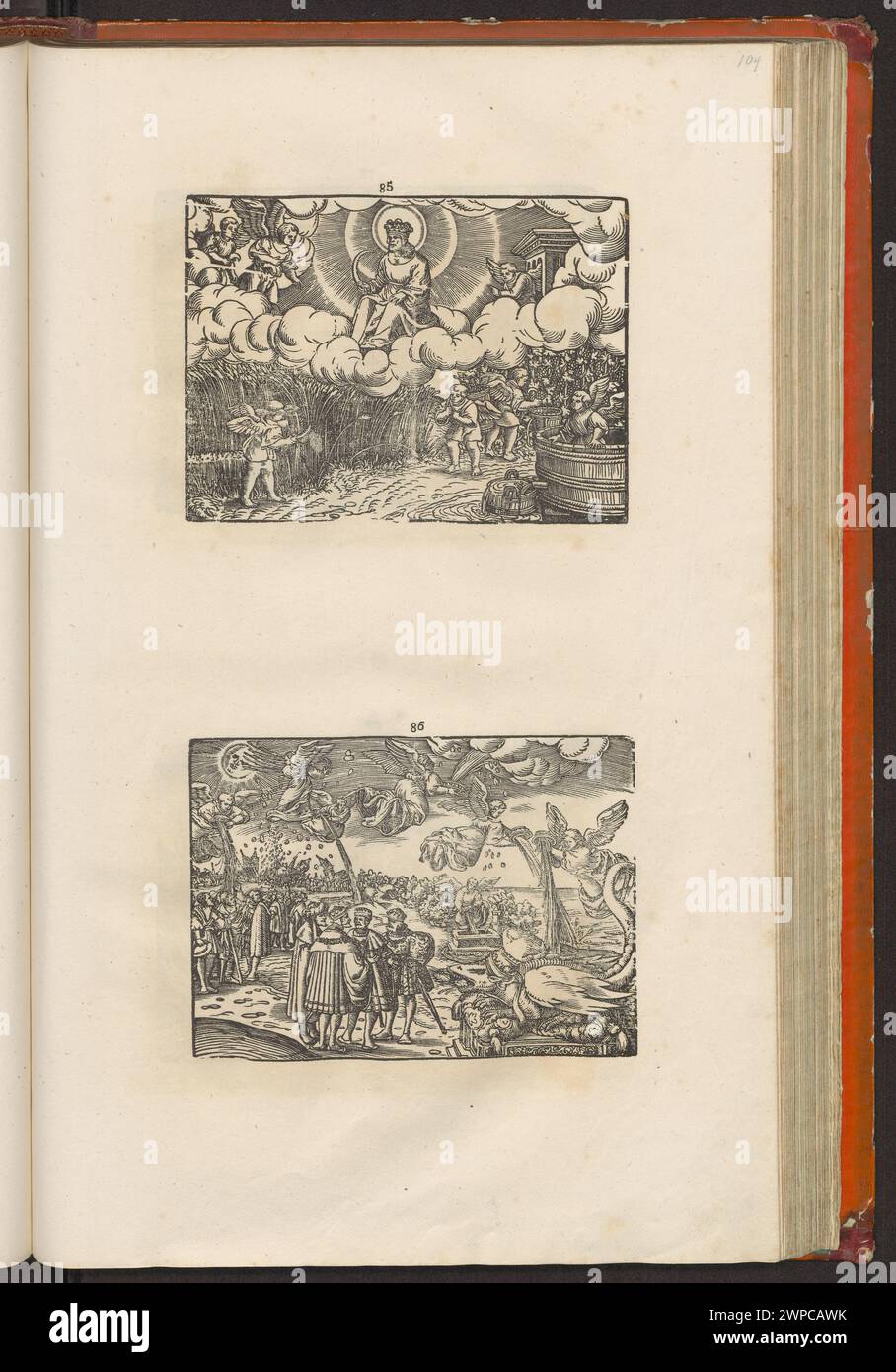 Ludwik Kosicki's 1840 woodcut illustrations depict scenes from the Book ...