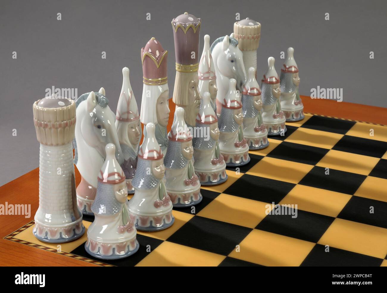 Chess board game set up Stock Photo - Alamy