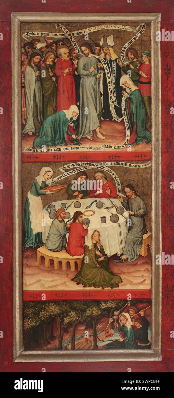 A circa 1430 wing of a medieval triptych from Wielowies depicting Saint ...