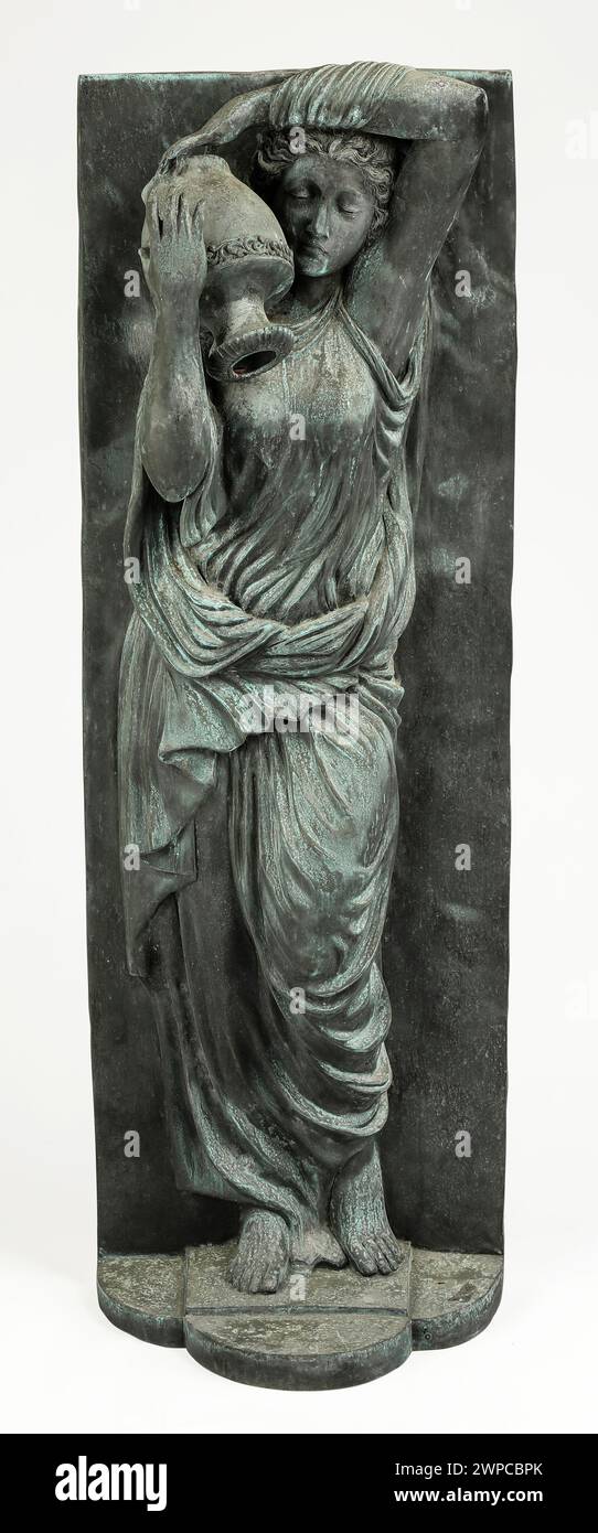 Garden ornament lady statue fountain with clipping path Stock Photo - Alamy