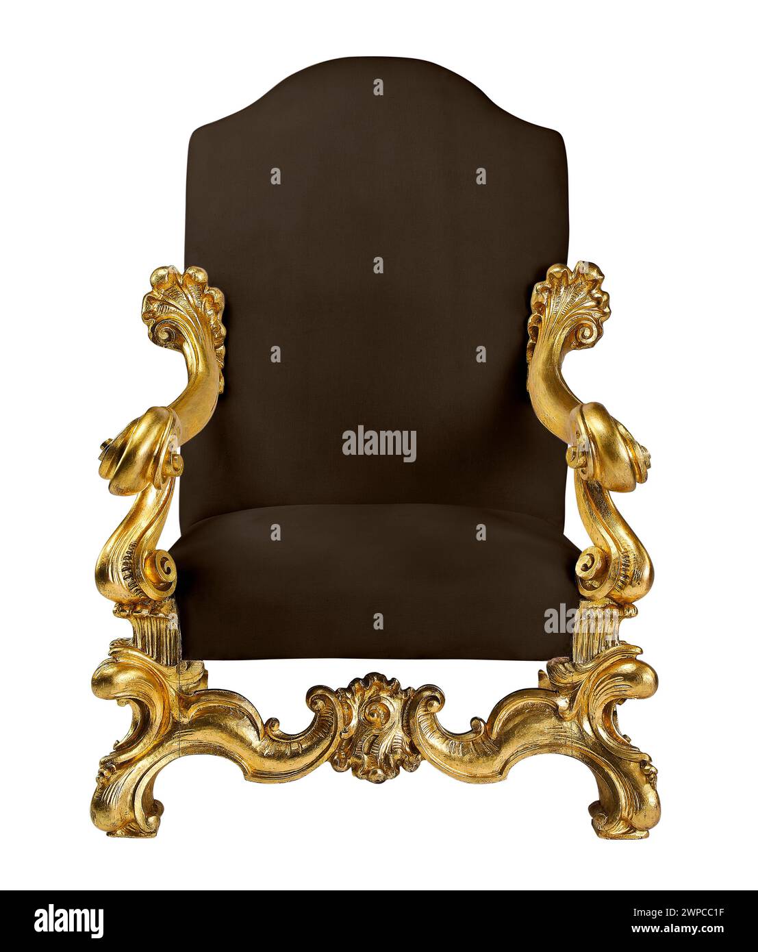 Upholstered arm chair decorative fabric with clipping path Stock Photo ...