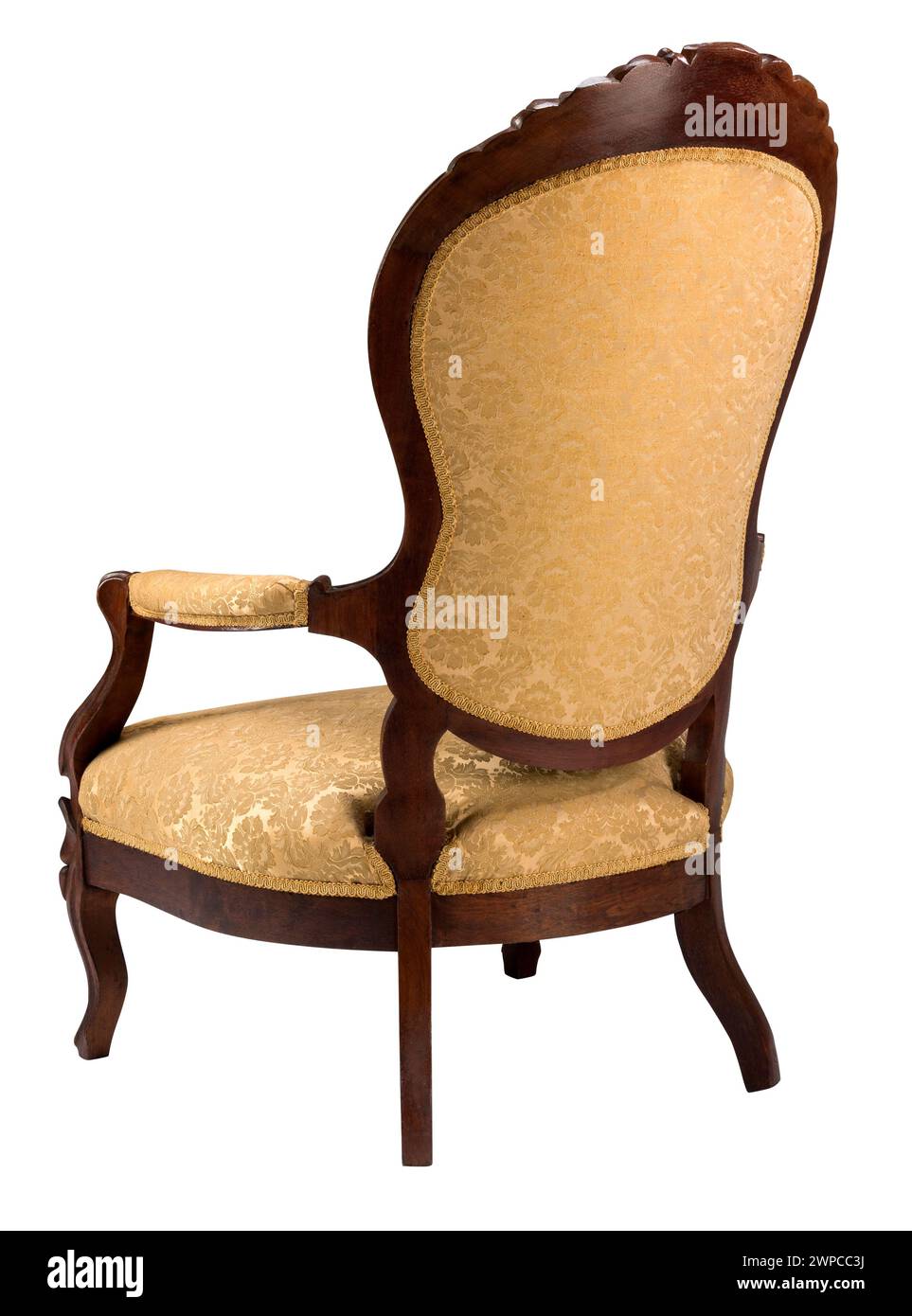 Upholstered arm chair decorative fabric with clipping path Stock Photo ...