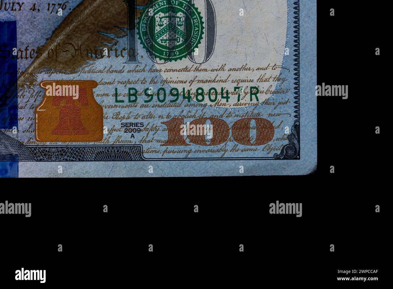 USD money banknotes, detail photo of US dollars. United States of ...