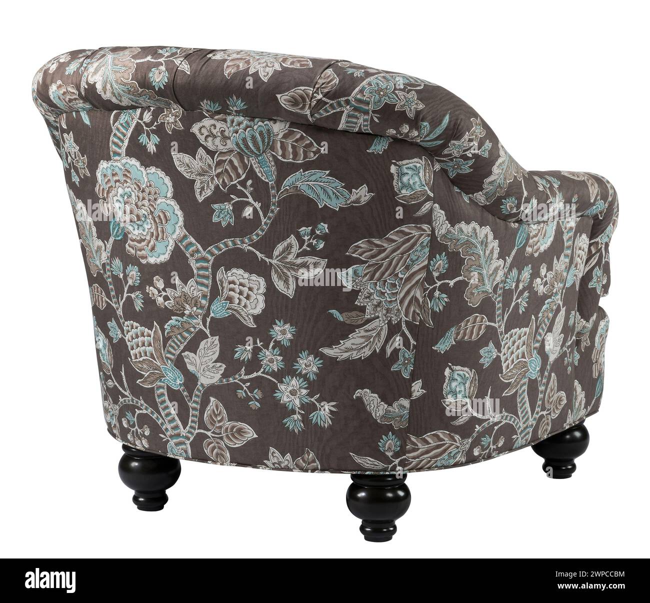 Chair upholstered fabric design back view with clipping path Stock ...