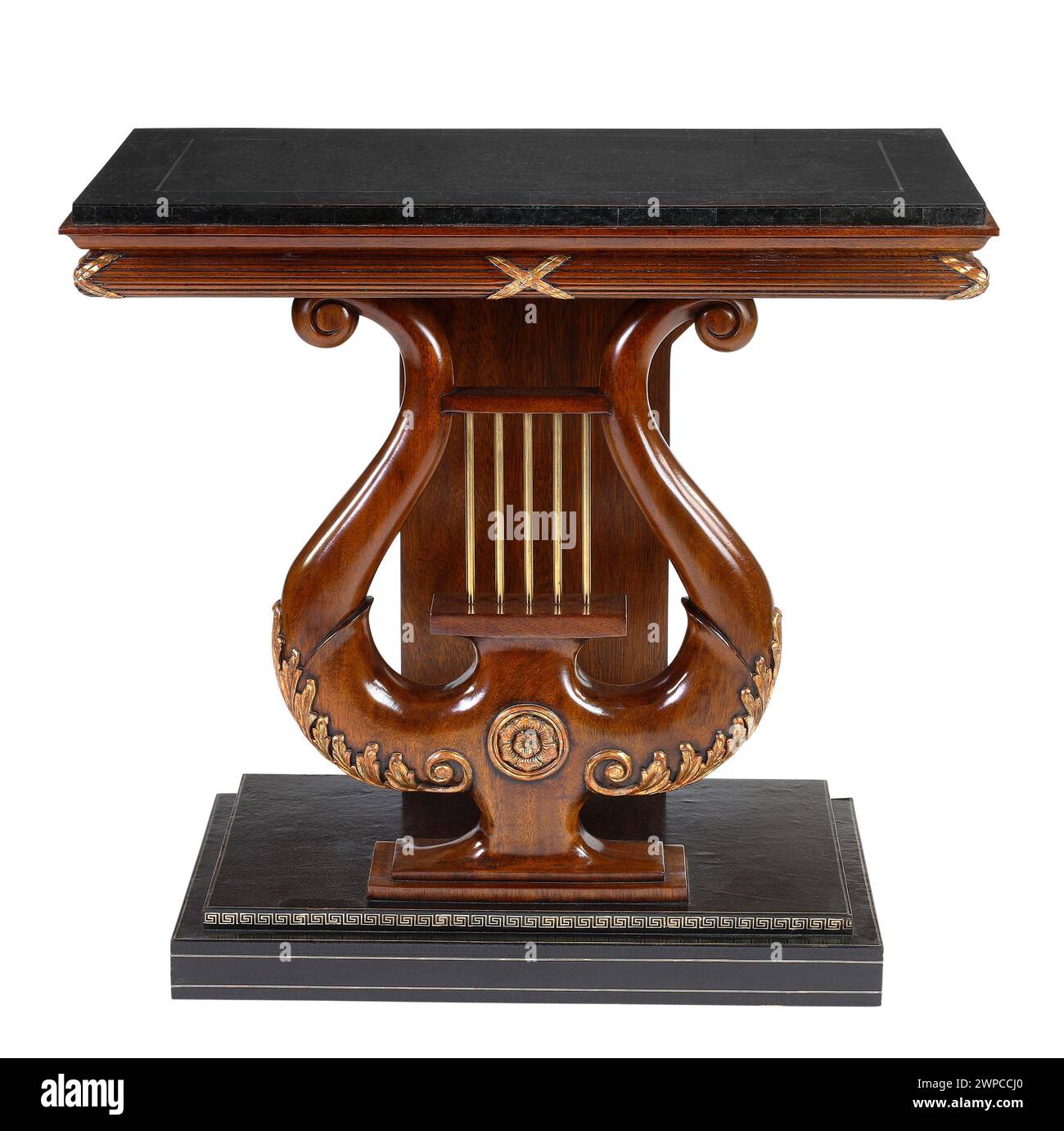 Harp table marble top with clipping path Stock Photo - Alamy